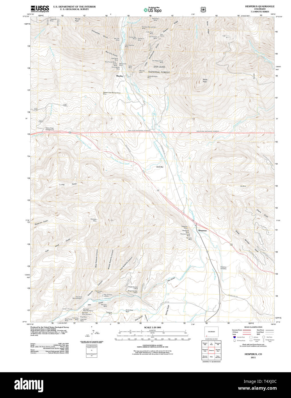 Colorado topo map hi-res stock photography and images - Alamy
