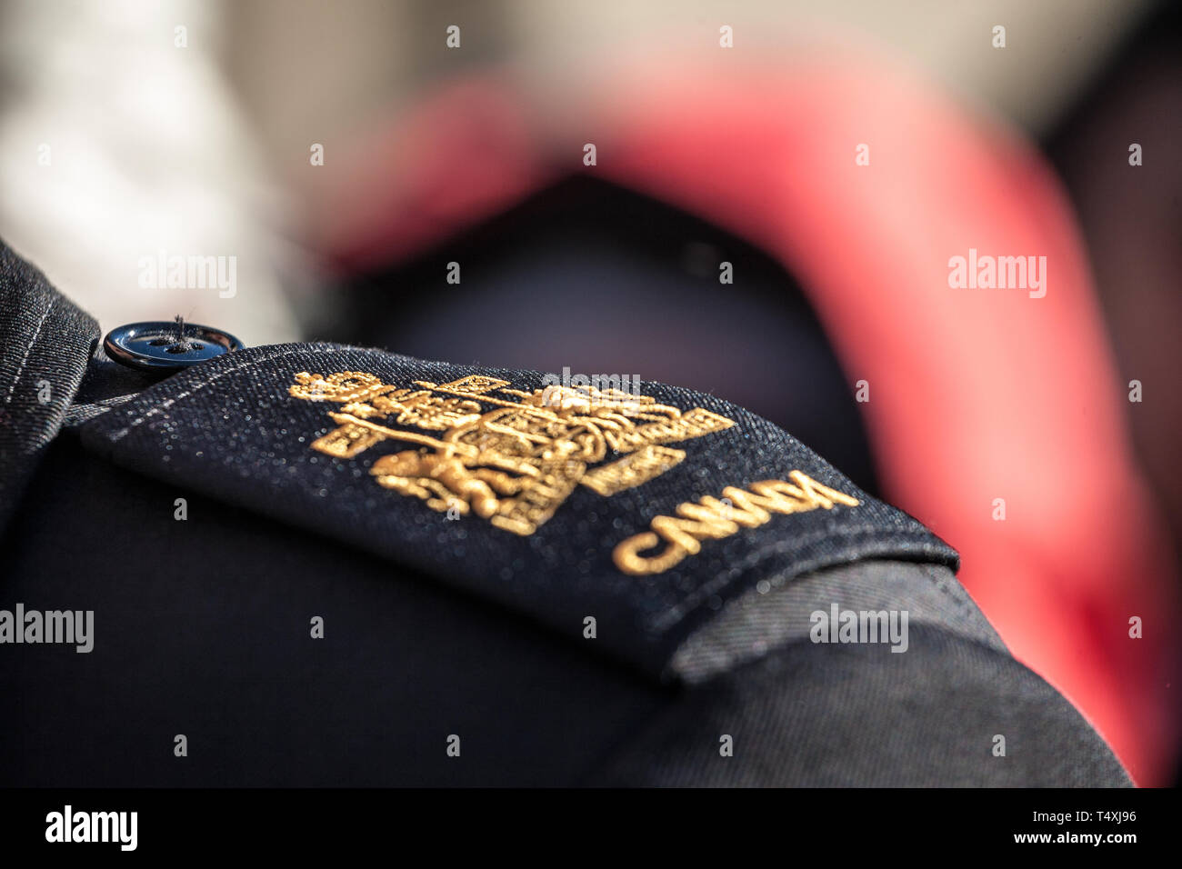 OTTAWA, CANADA - NOVEMBER 11, 2018: Canadian Army coat of arms on a ...