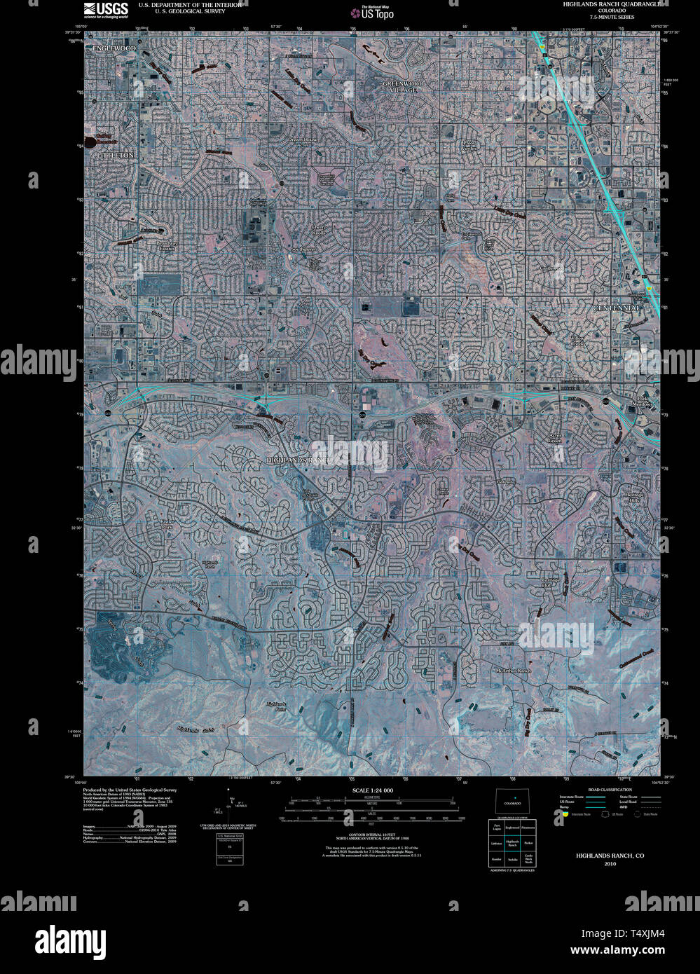 Highlands ranch map hi-res stock photography and images - Alamy