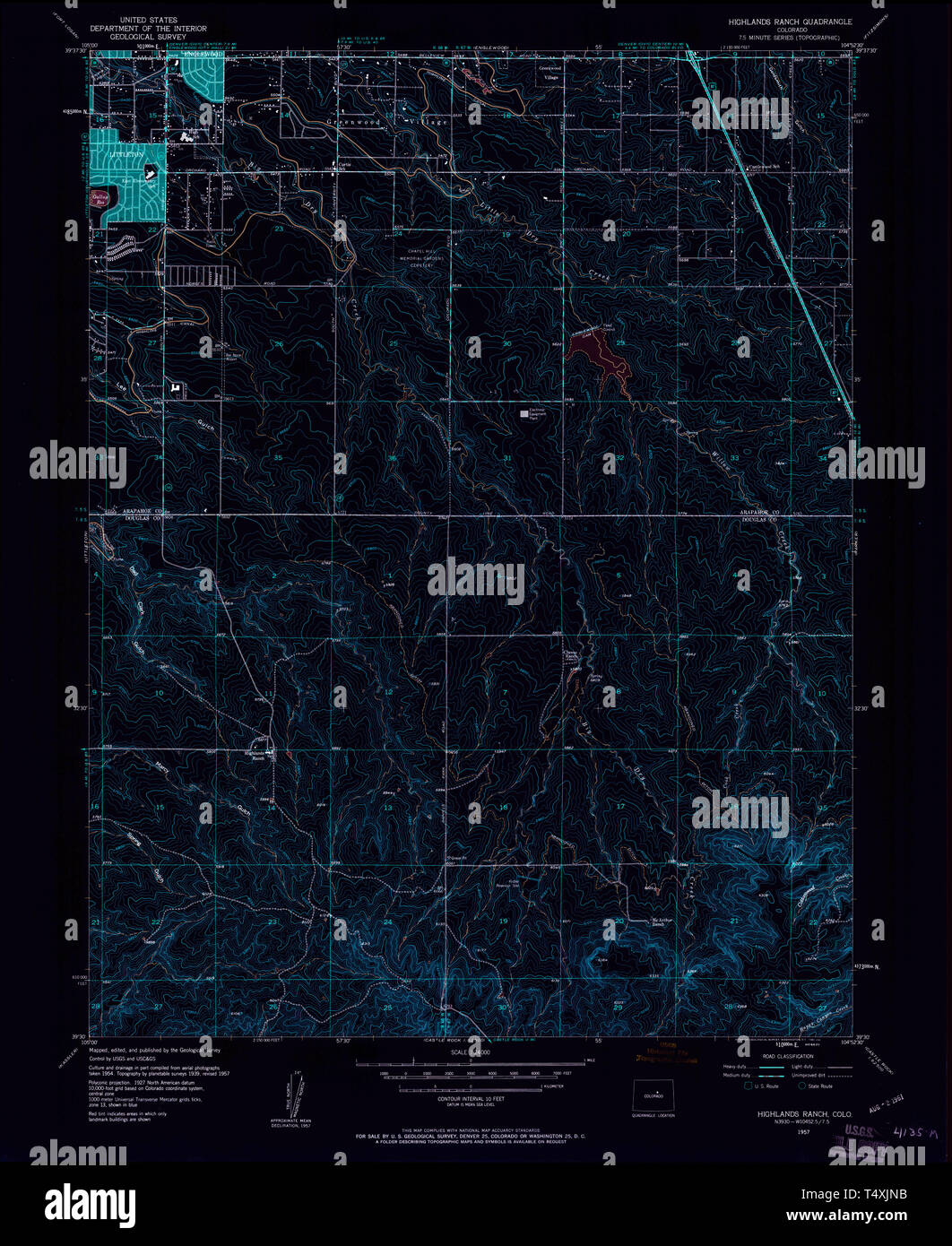 Highlands ranch map hi-res stock photography and images - Alamy