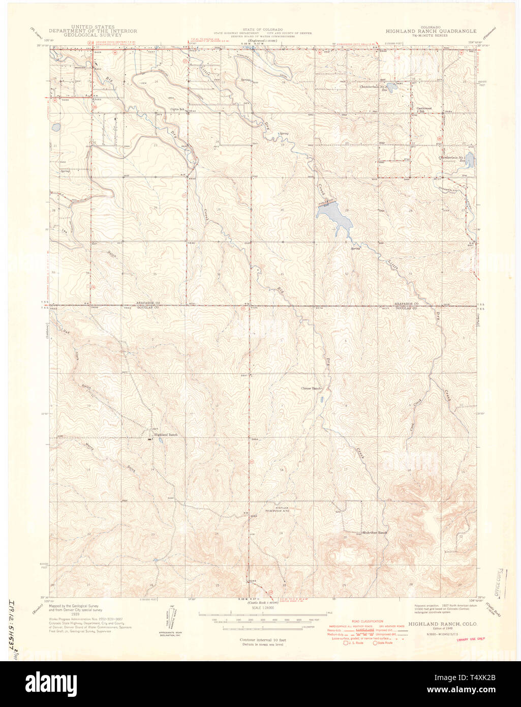 Map of highlands ranch hi-res stock photography and images - Alamy