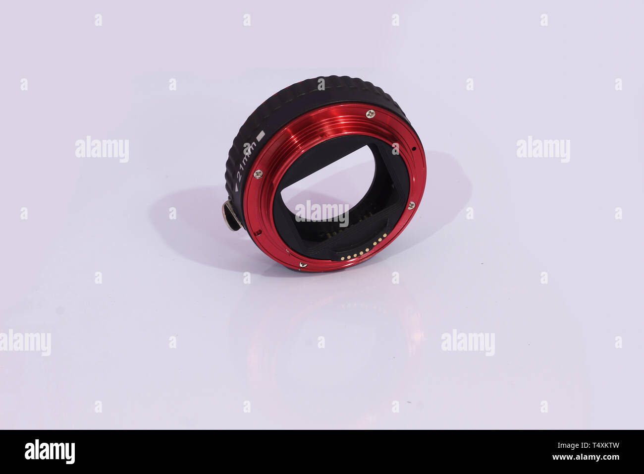 macro extension tube with white background isolated close up Stock ...