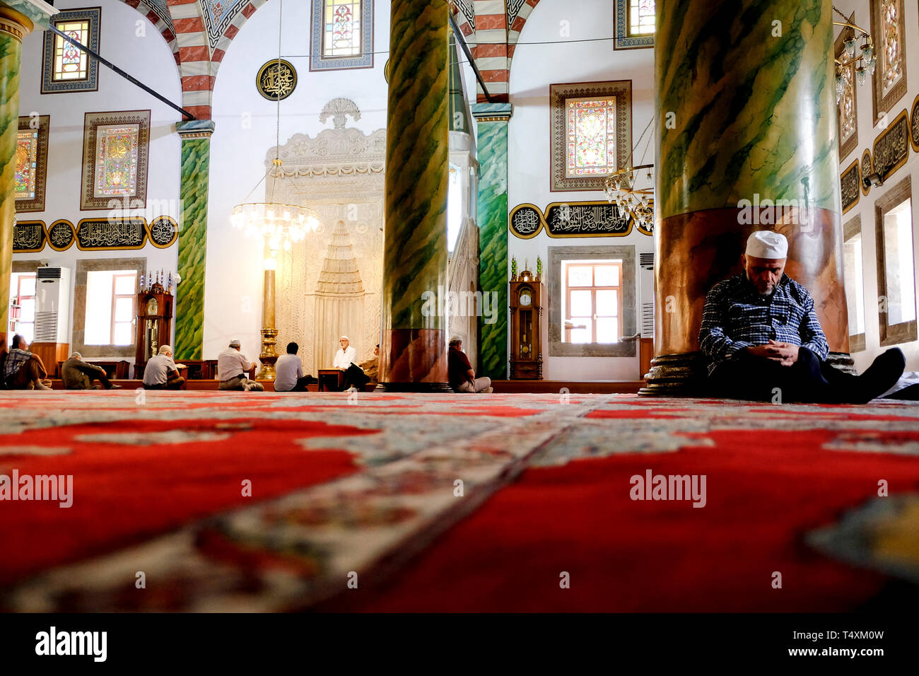 Muslim man sleeping in a mosque in Trabzon Stock Photo - Alamy