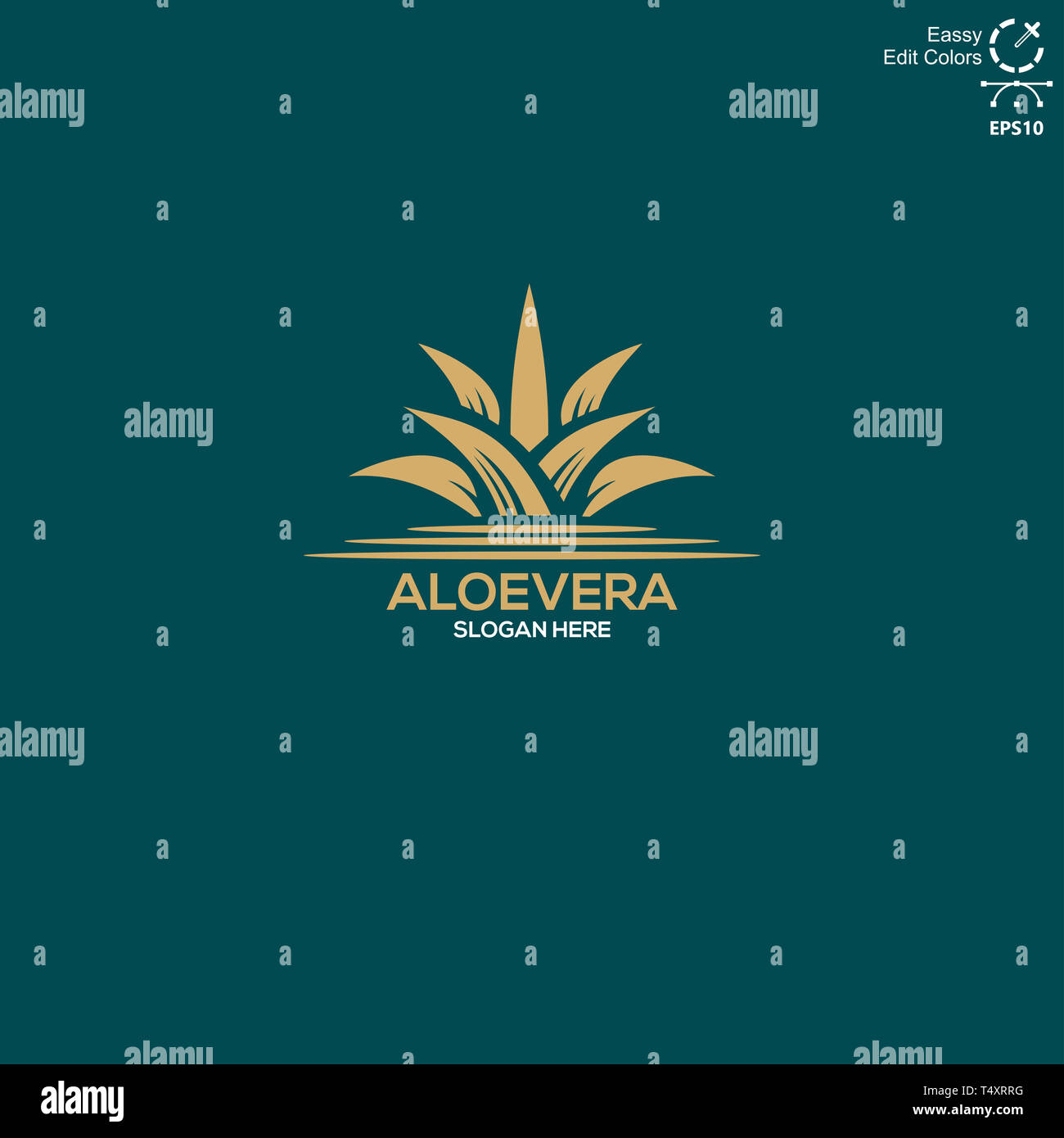 Aloe vera logo, which is elegant, suitable for cosmetic product logos ...