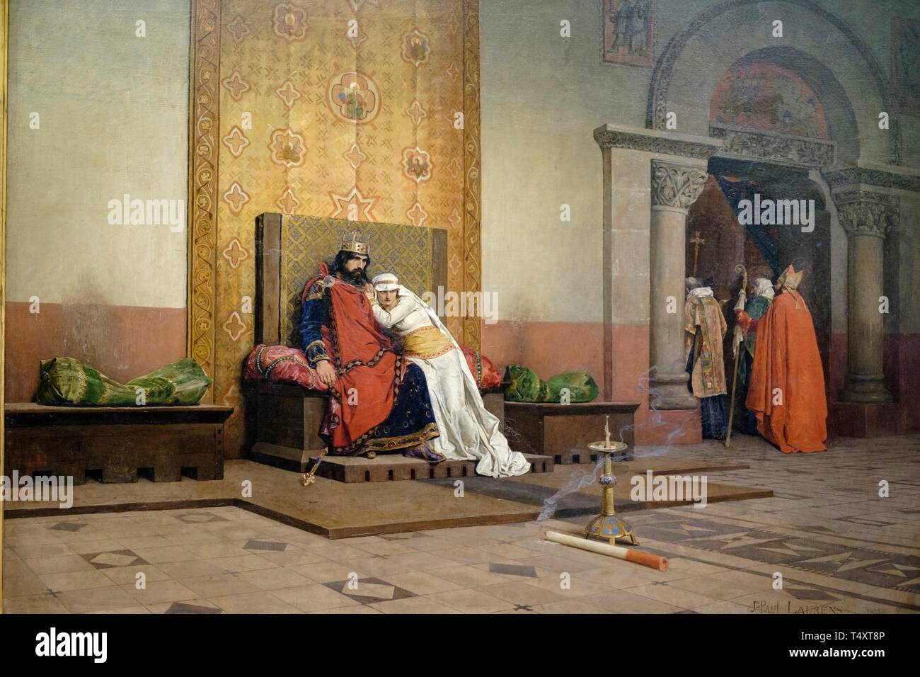 Jean-Paul Laurens (1838-1921), . La Excomulgación de Roberto el Piadoso ...