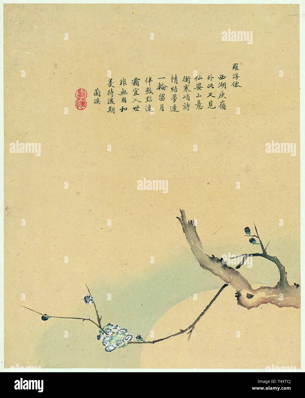 Zou Yigui, "Floral Eight Opens" in the Qing Dynasty Stock Photo - Alamy