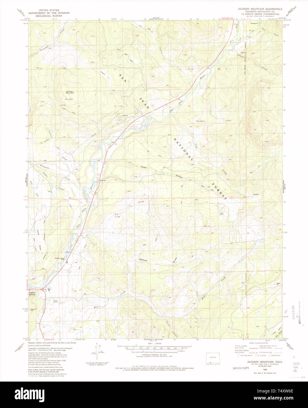 Jackson colorado map hi-res stock photography and images - Alamy