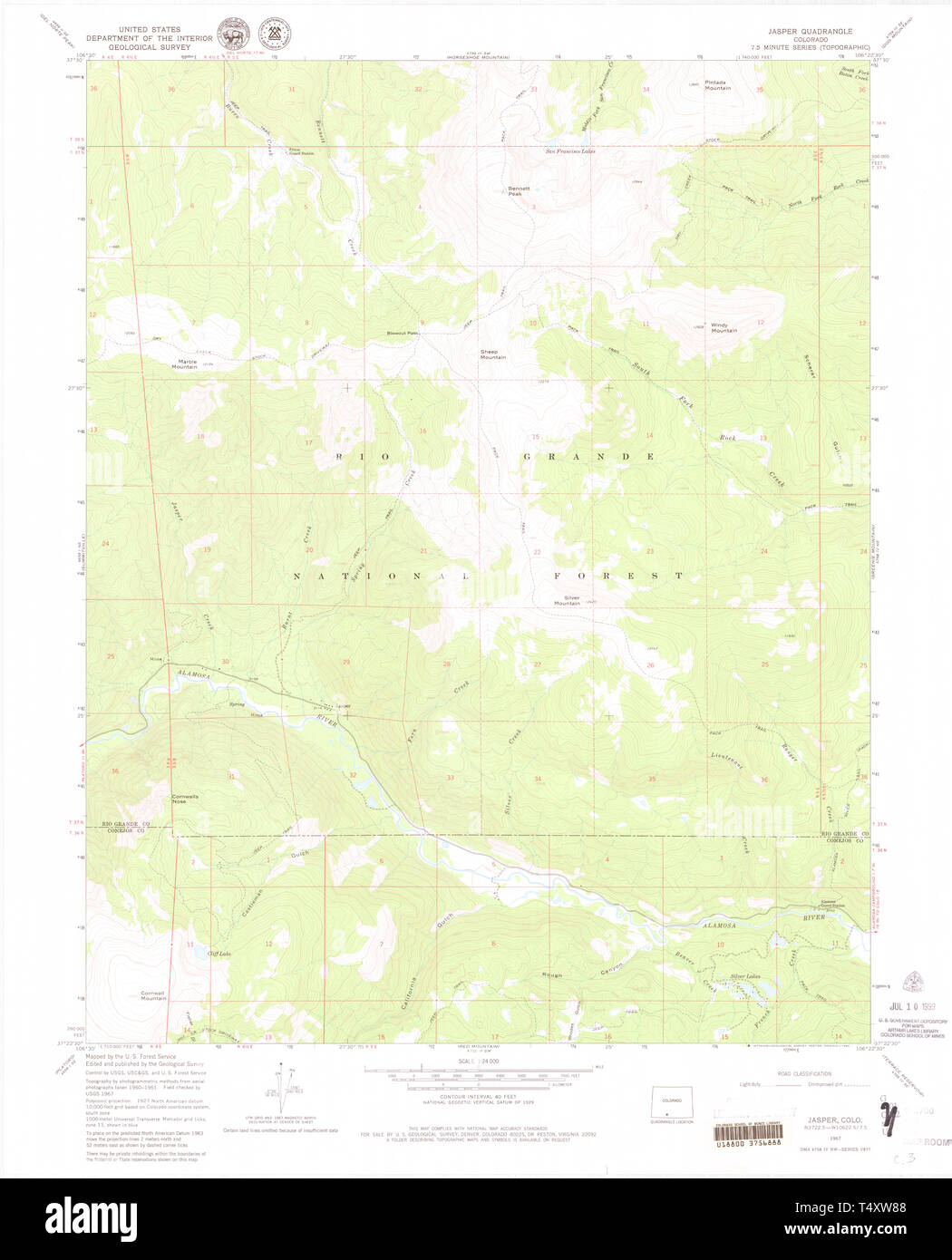 Map of jasper Cut Out Stock Images & Pictures - Alamy