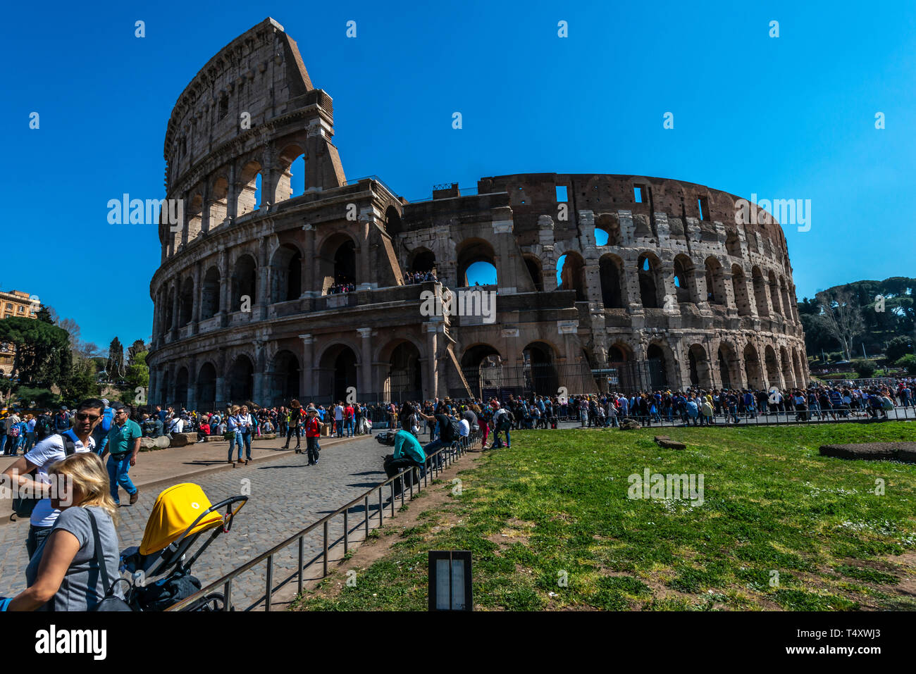 Coliseum trees sky amphitheatre hi-res stock photography and images - Alamy