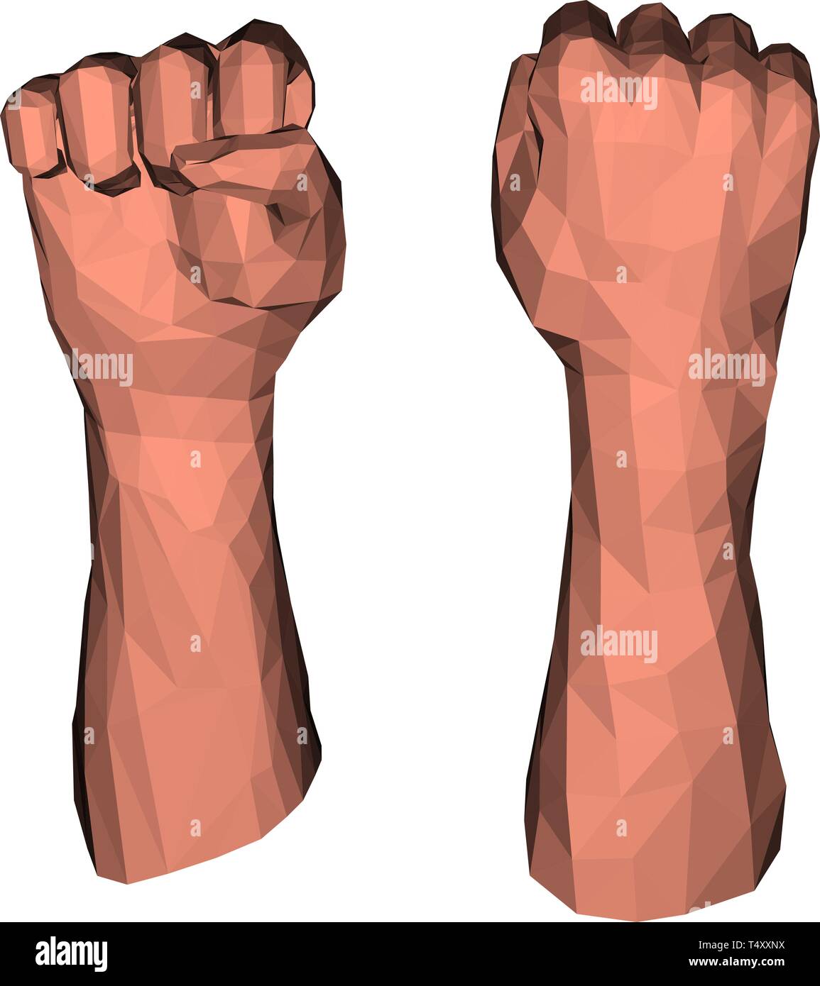 Protest fist for low poly illustrations with triangular polygons Stock ...