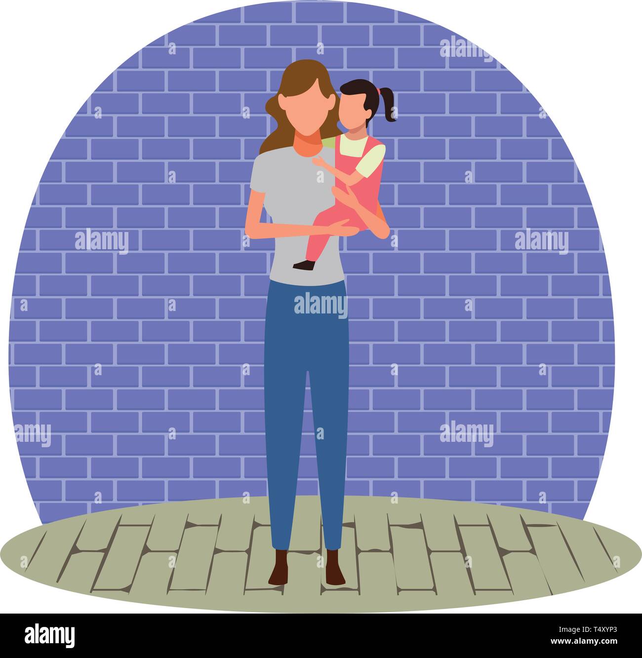 woman carrying child Stock Vector Image & Art - Alamy