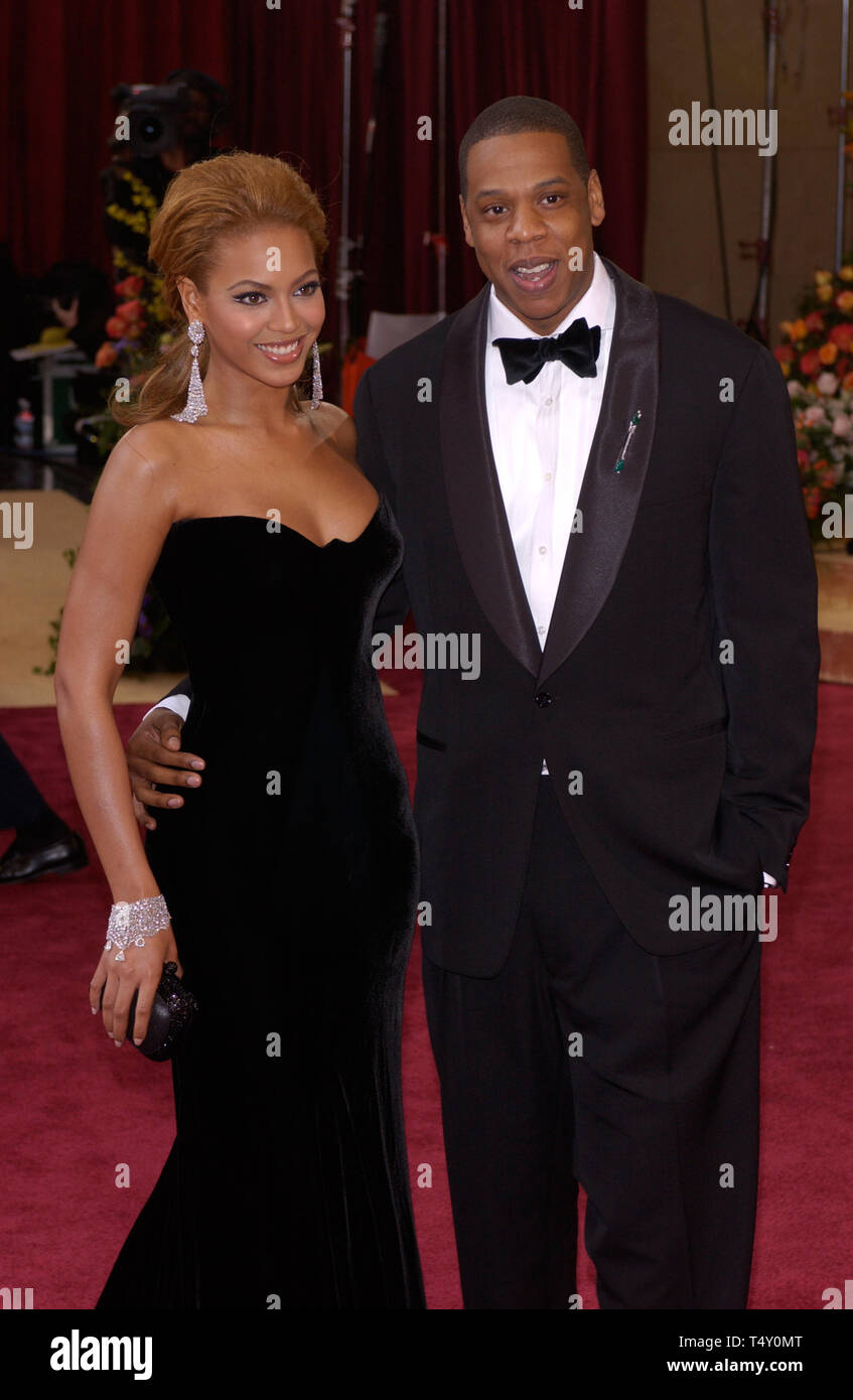 LOS ANGELES, CA. February 27, 2005: BEYONCE KNOWLES & JAY-Z at the 77th ...