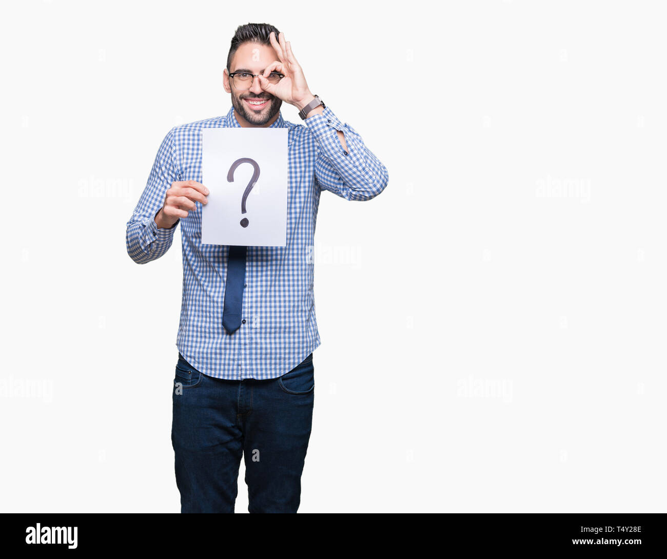 Funny Young Guy Question Mark Cut Out Stock Images & Pictures - Alamy