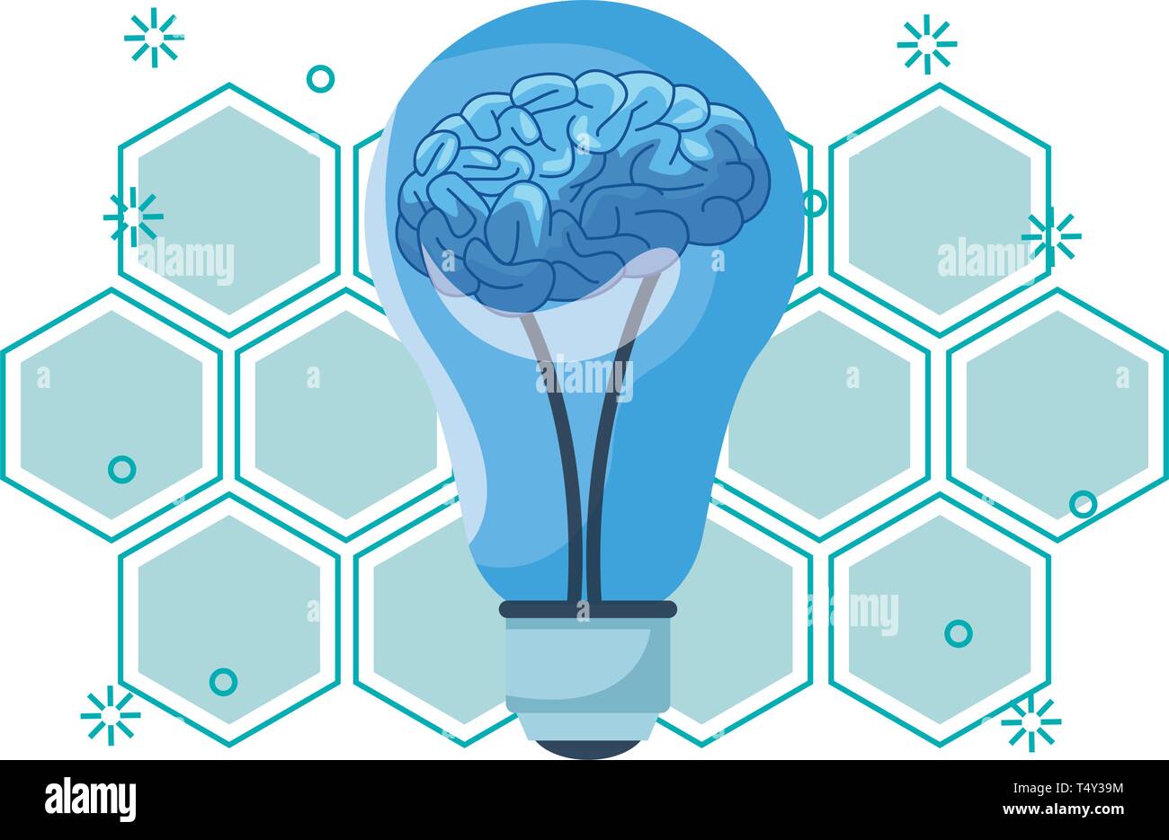 brain into a light bulb Stock Vector Image & Art - Alamy