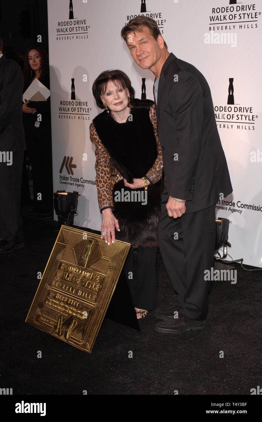 LOS ANGELES, CA. March 20, 2005: Actor PATRICK SWAYZE with SHIRLEY ...