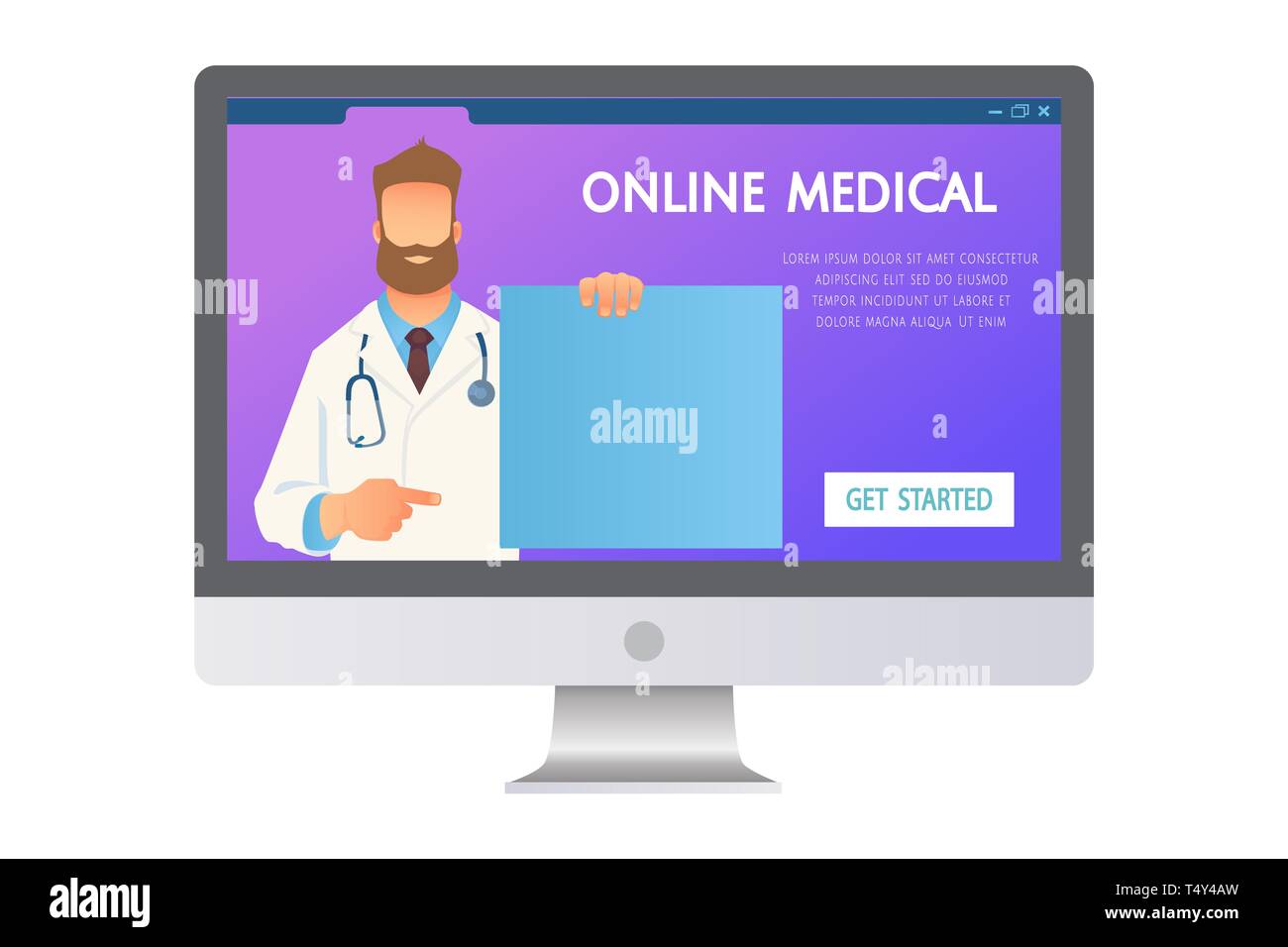 Online medical consultation. Doctor online. Medicine concept. Doctor ...