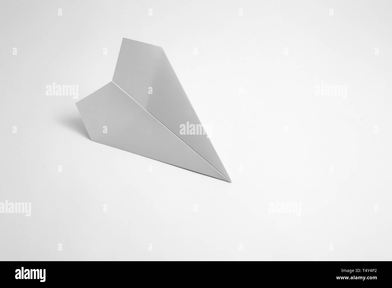 paper airplane on pastel background. Minimal flat lay school concept ...