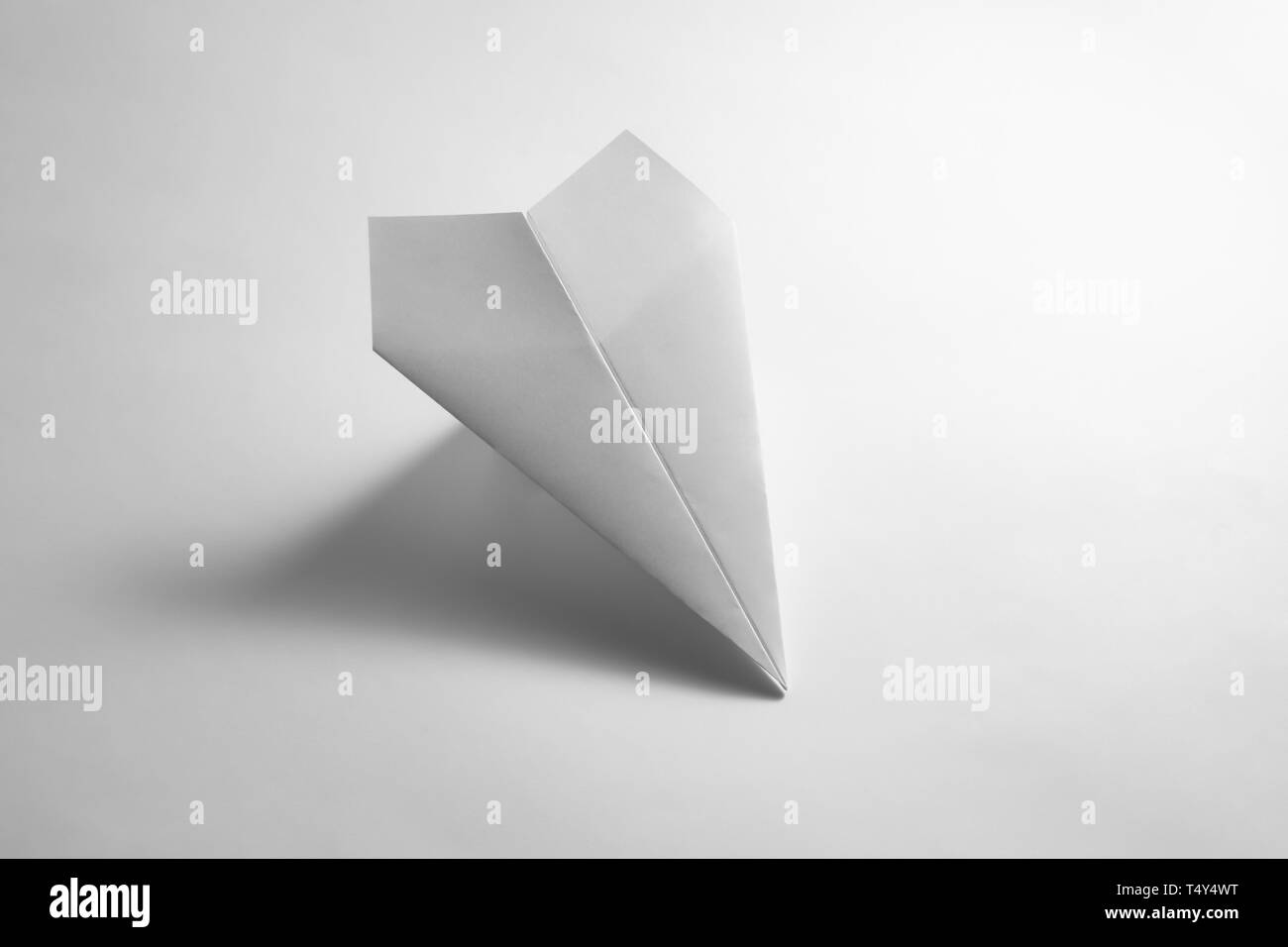 paper airplane on pastel background. Minimal flat lay school concept ...