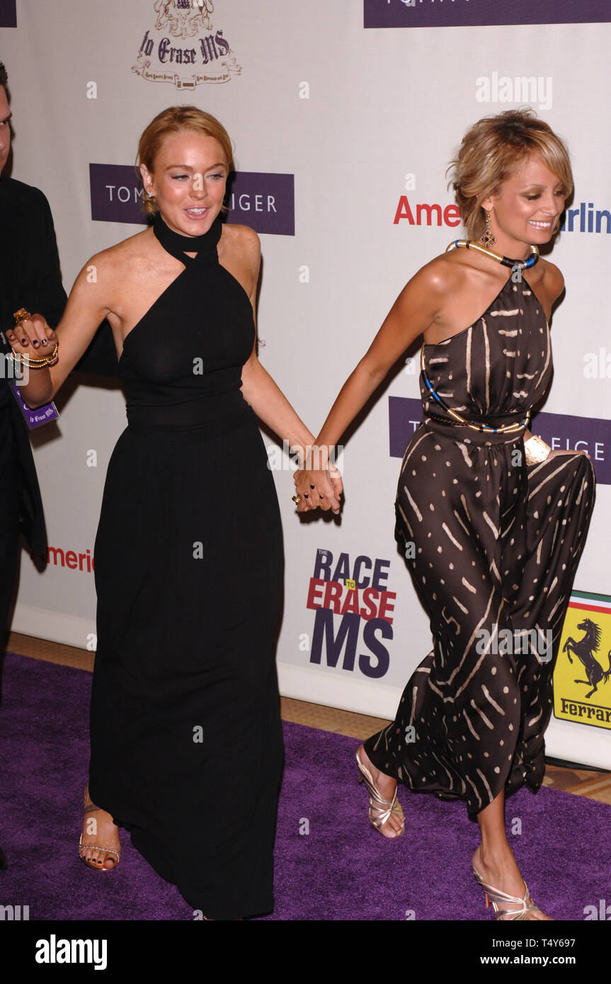 LOS ANGELES, CA. April 22, 2005: Actress LINDSAY LOHAN (left) with ...