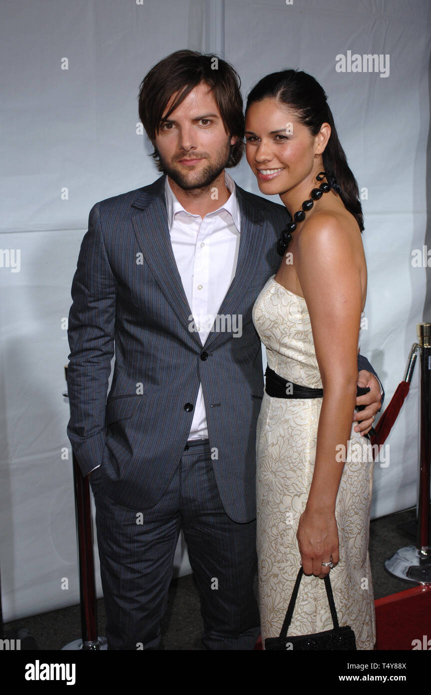 LOS ANGELES, CA. April 29, 2005: Actor ADAM SCOTT & wife at the Los ...