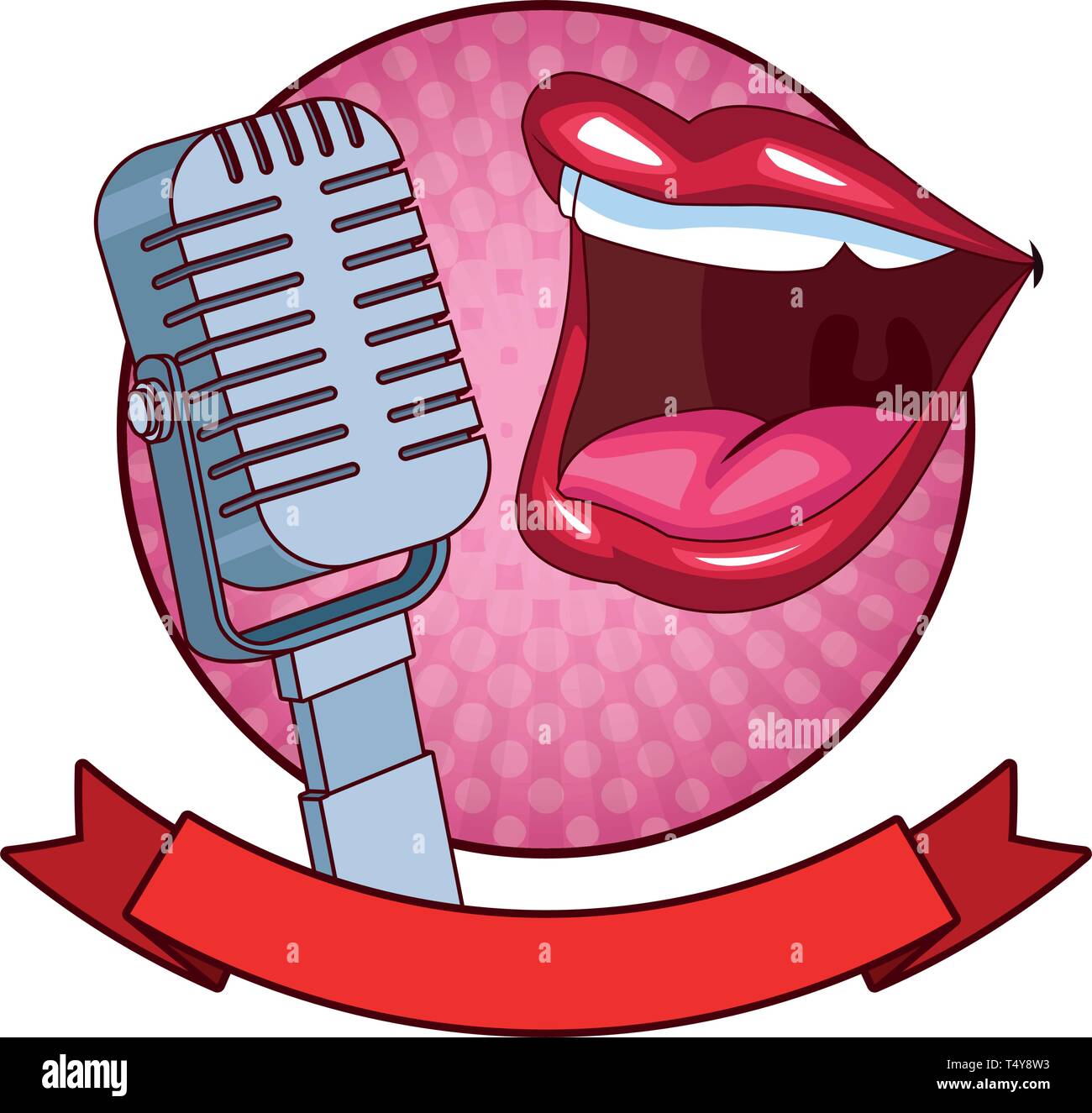 Lip ribbon microphone Stock Vector Images - Alamy