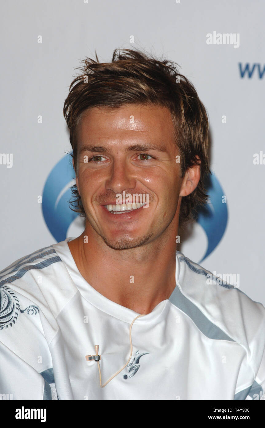 LOS ANGELES, CA. June 02, 2005: International soccer superstar DAVID ...