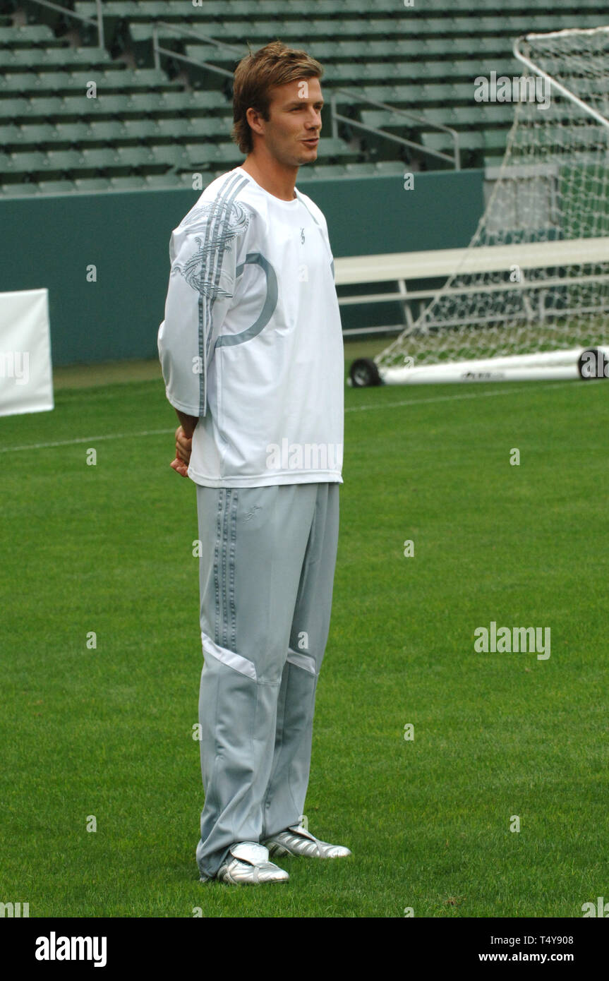 LOS ANGELES, CA. June 02, 2005: International soccer superstar DAVID ...