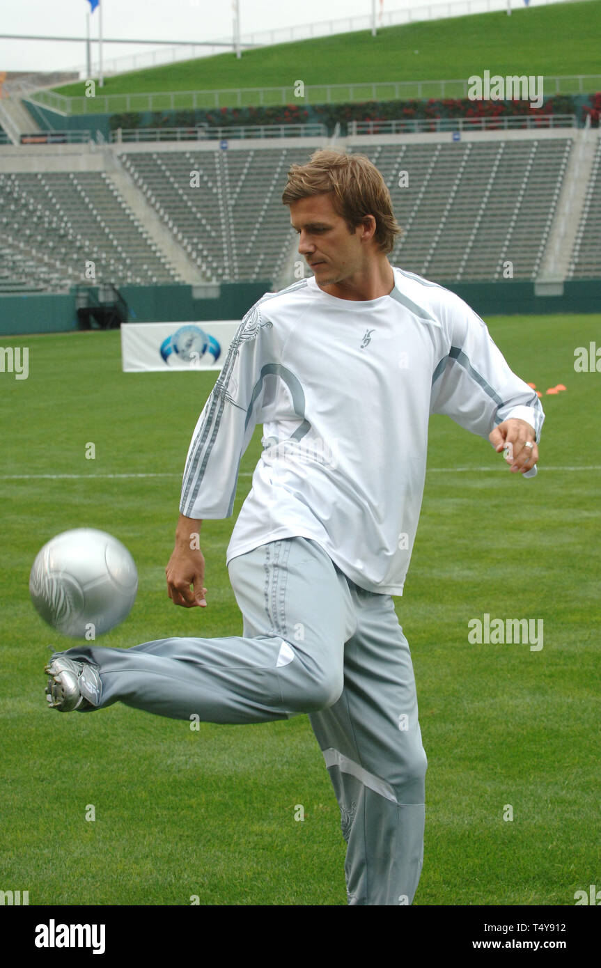 LOS ANGELES, CA. June 02, 2005: International soccer superstar DAVID ...