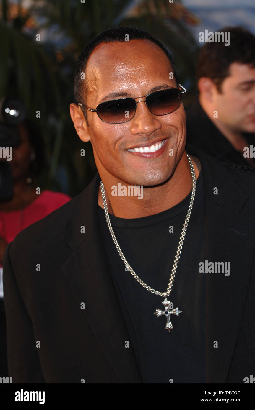 LOS ANGELES, CA. June 04, 2005: Actor DWAYNE "THE ROCK" JOHNSON at the ...