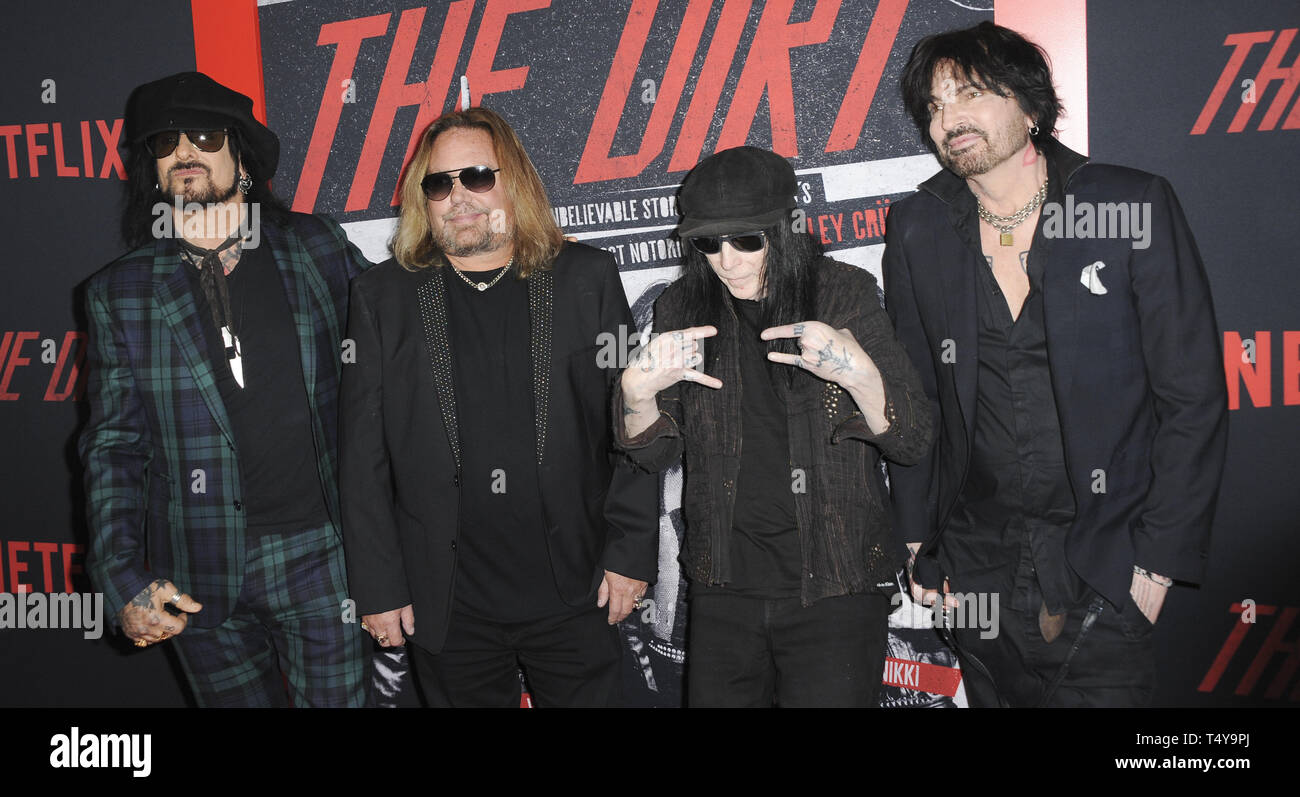 Netflix's 'The Dirt' - Premiere Featuring: Motley Crue Where: Los ...