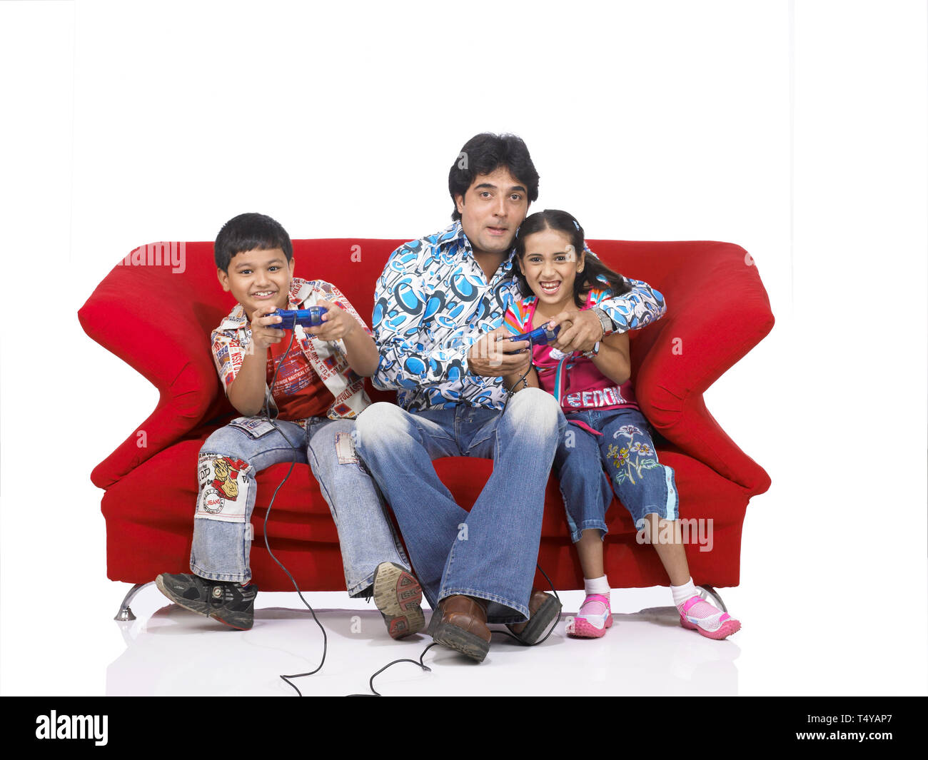 Indian Kids Playing Video Games