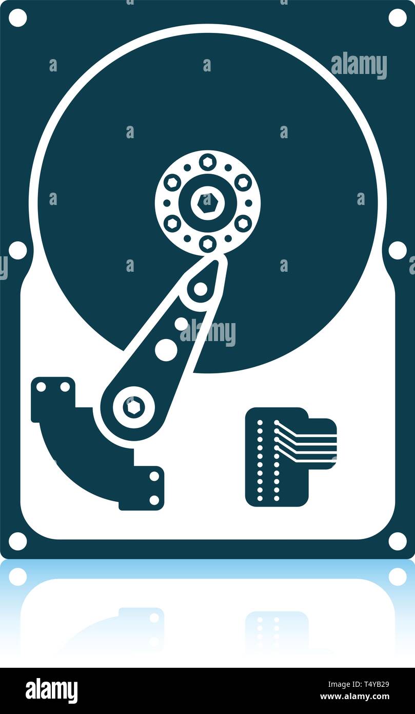 HDD icon. Shadow reflection design. Vector illustration Stock Vector ...
