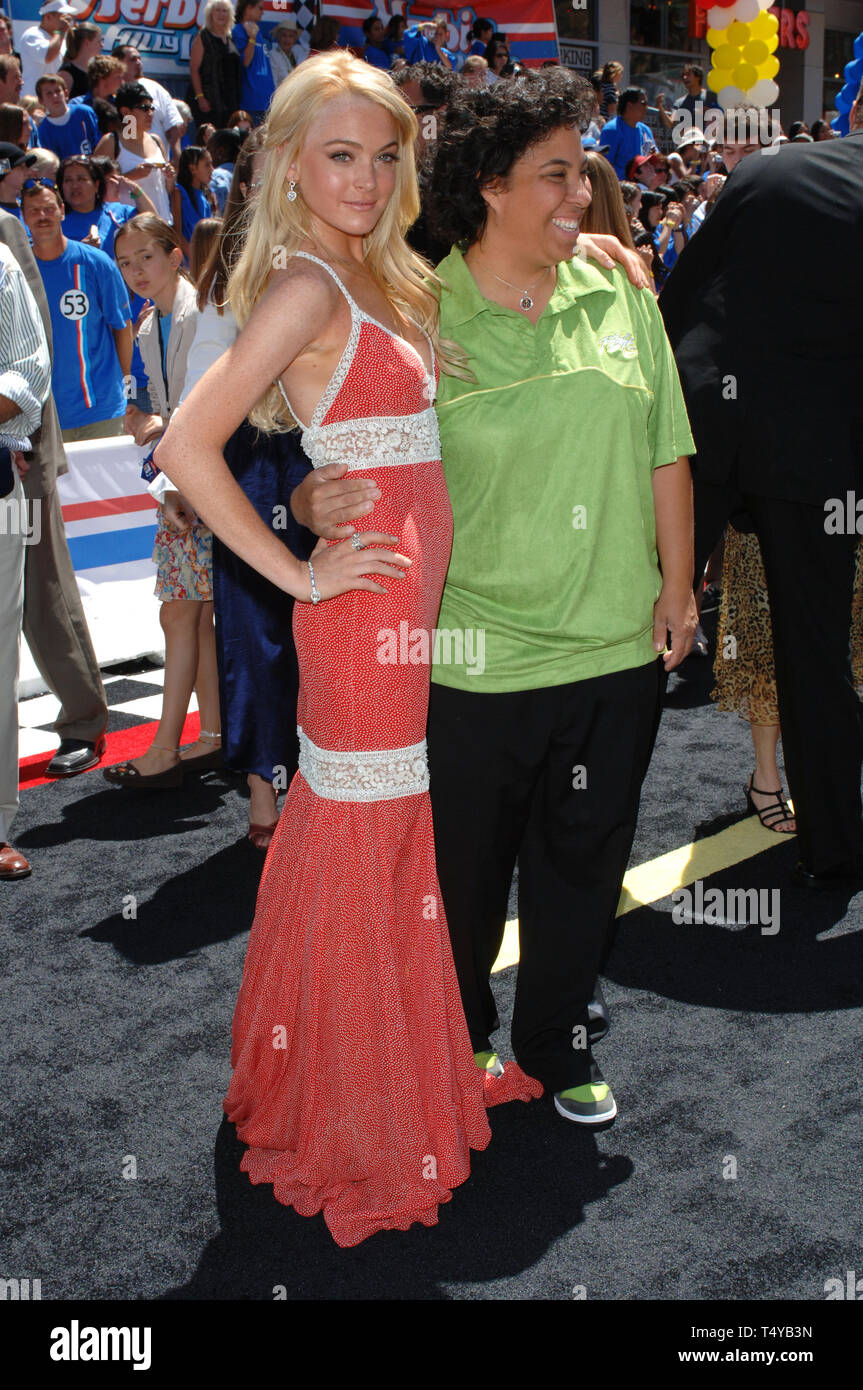 LOS ANGELES, CA. June 19, 2005: Actress LINDSAY LOHAN (left) & director ...