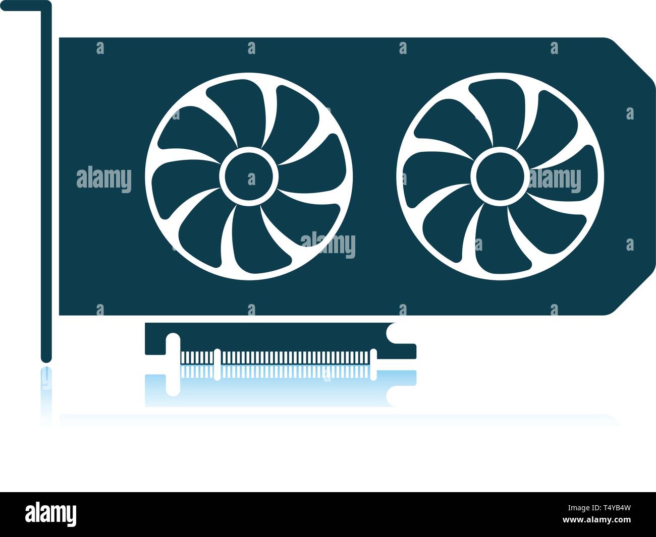 GPU icon. Shadow reflection design. Vector illustration Stock Vector ...