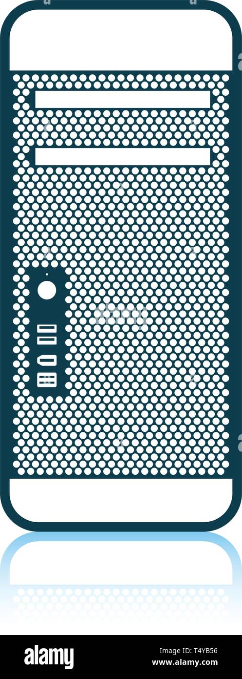 System unit icon. Shadow reflection design. Vector illustration Stock ...