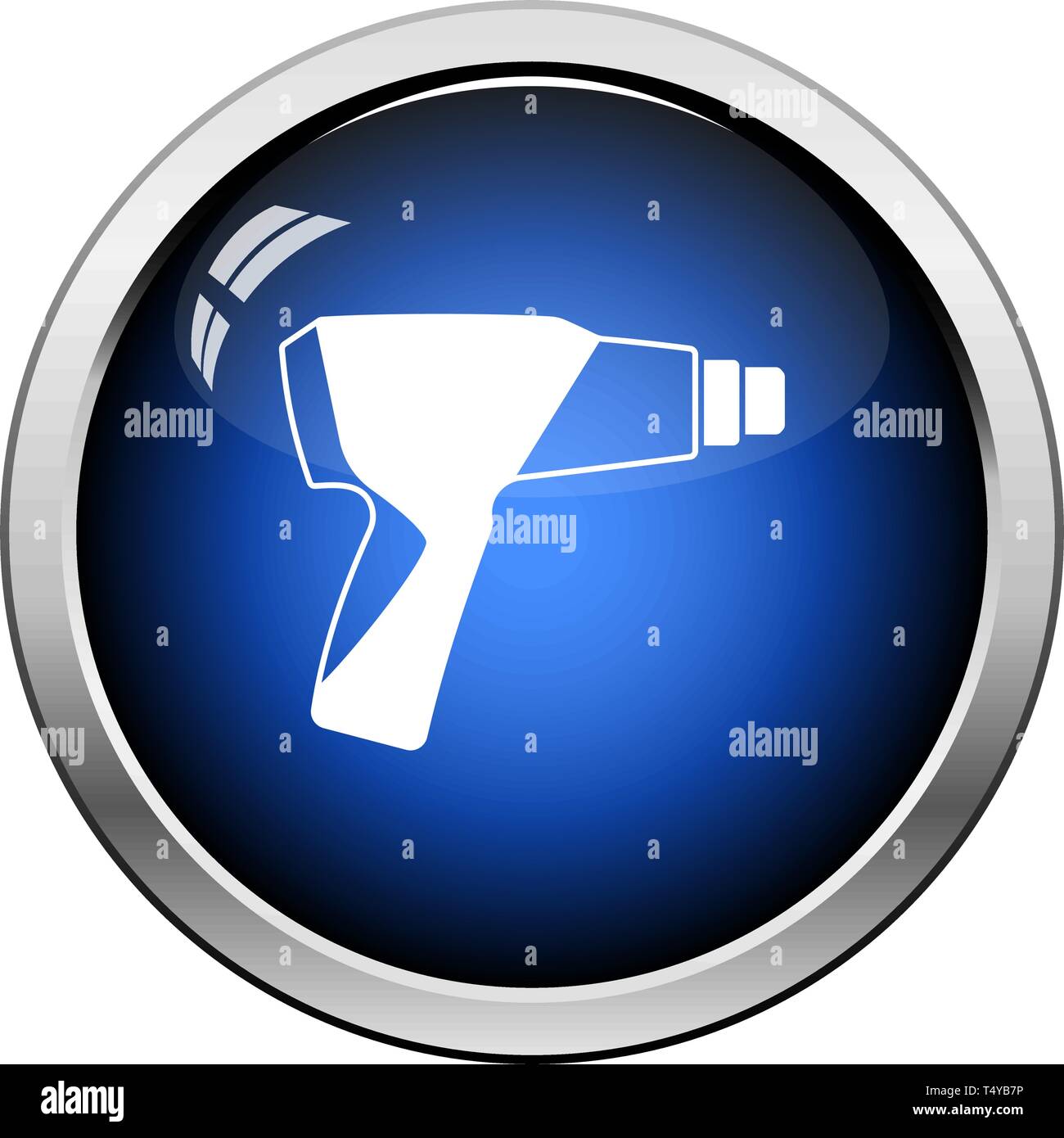 Electric industrial dryer icon. Glossy Button Design. Vector ...