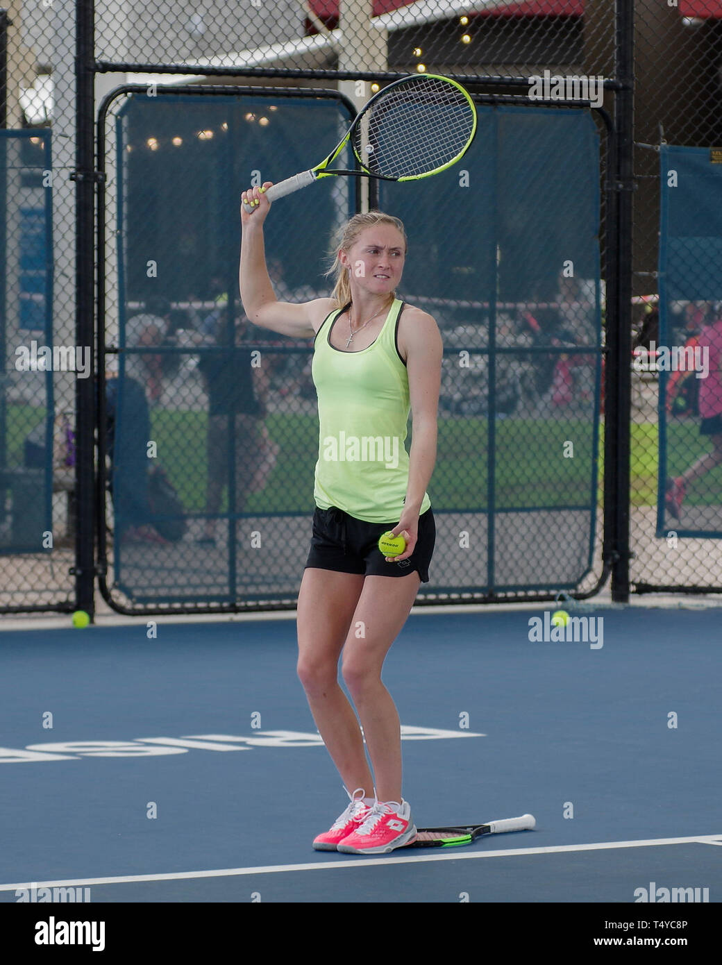 Aliaksandra Sasnovich in training for Belarus at Fed Cup Semi Final ...