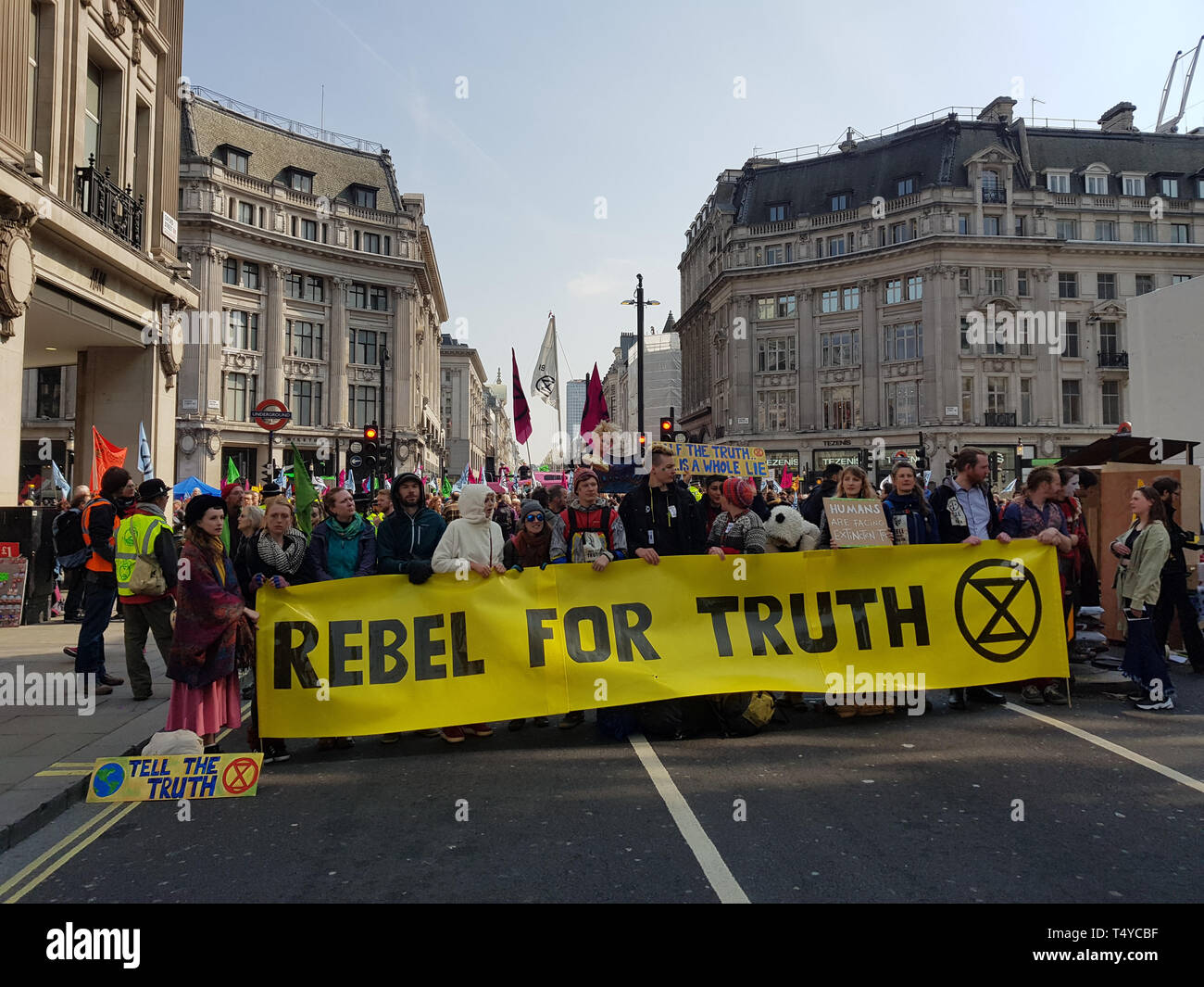 London, United Kingdom, April 15th 2019:- Extinction Rebellion ...