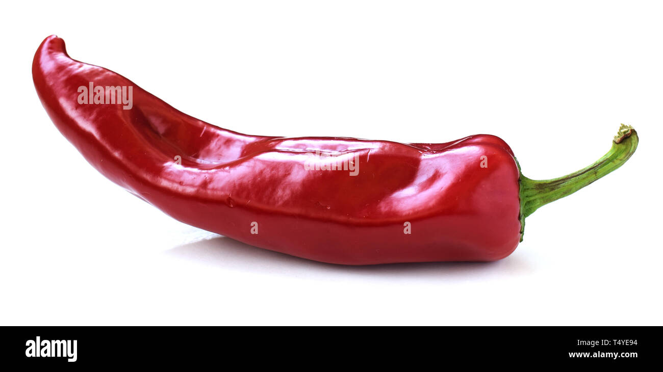 Red pepper isolated on white background Stock Photo - Alamy