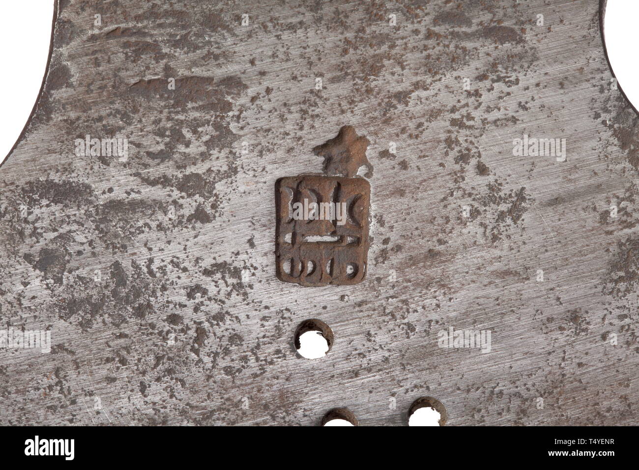 A German battle axe, 1st half of the 16th century. Curved edge, the ...