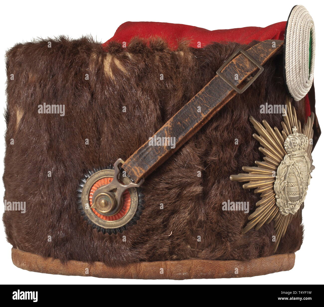 A busby for enlisted men of the Hussar Regiment no. 18. Covered with ...