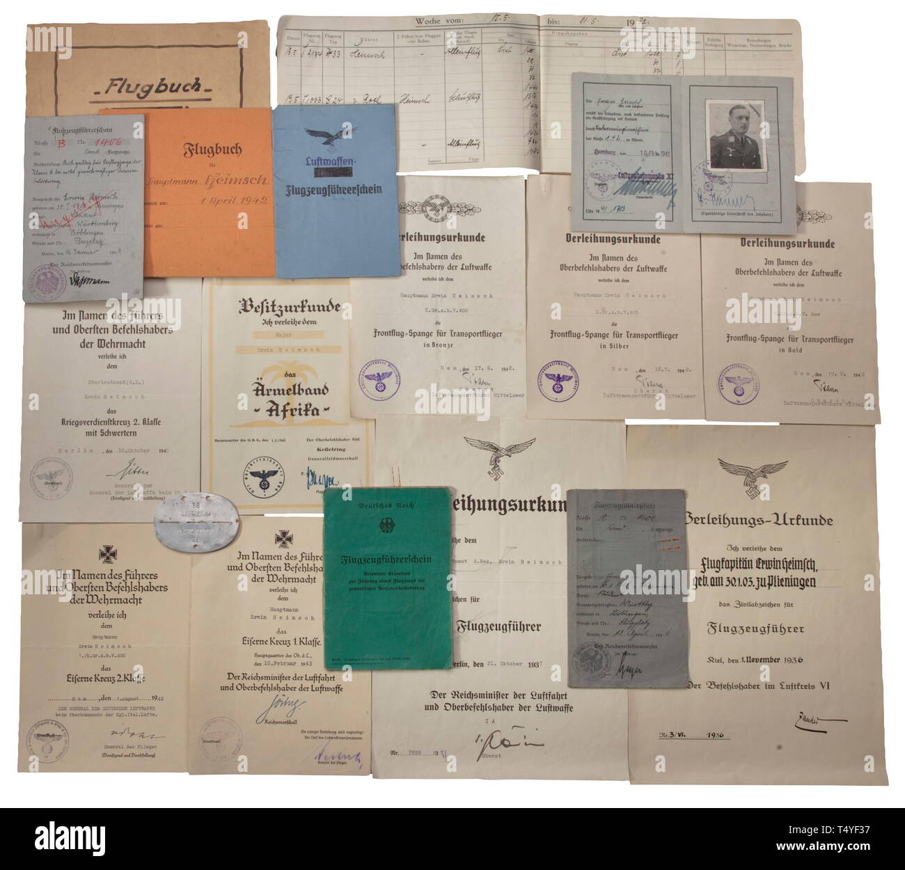 Log book luftwaffe hi-res stock photography and images - Alamy