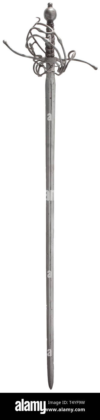 A French small-sword, 1st half of the 17th century. Double-edged blade ...