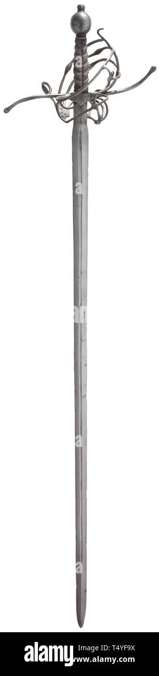 A French small-sword, 1st half of the 17th century. Double-edged blade ...