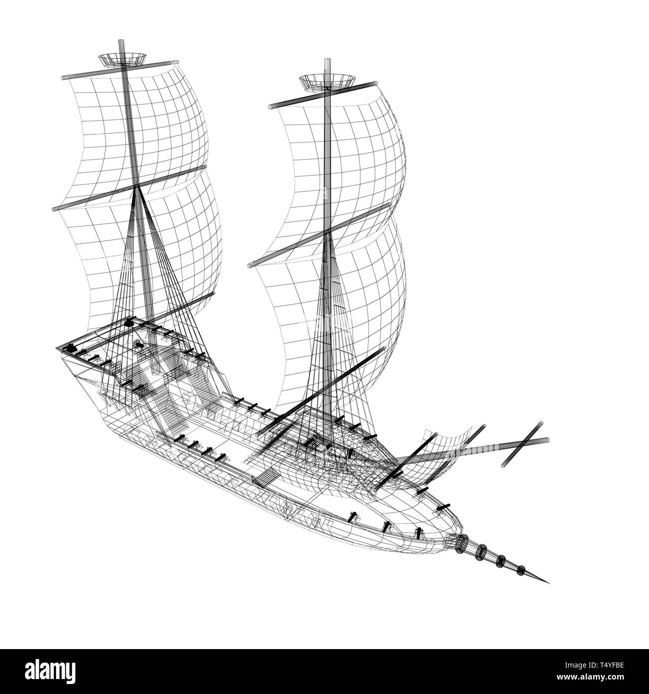 3d model ship Stock Photo - Alamy