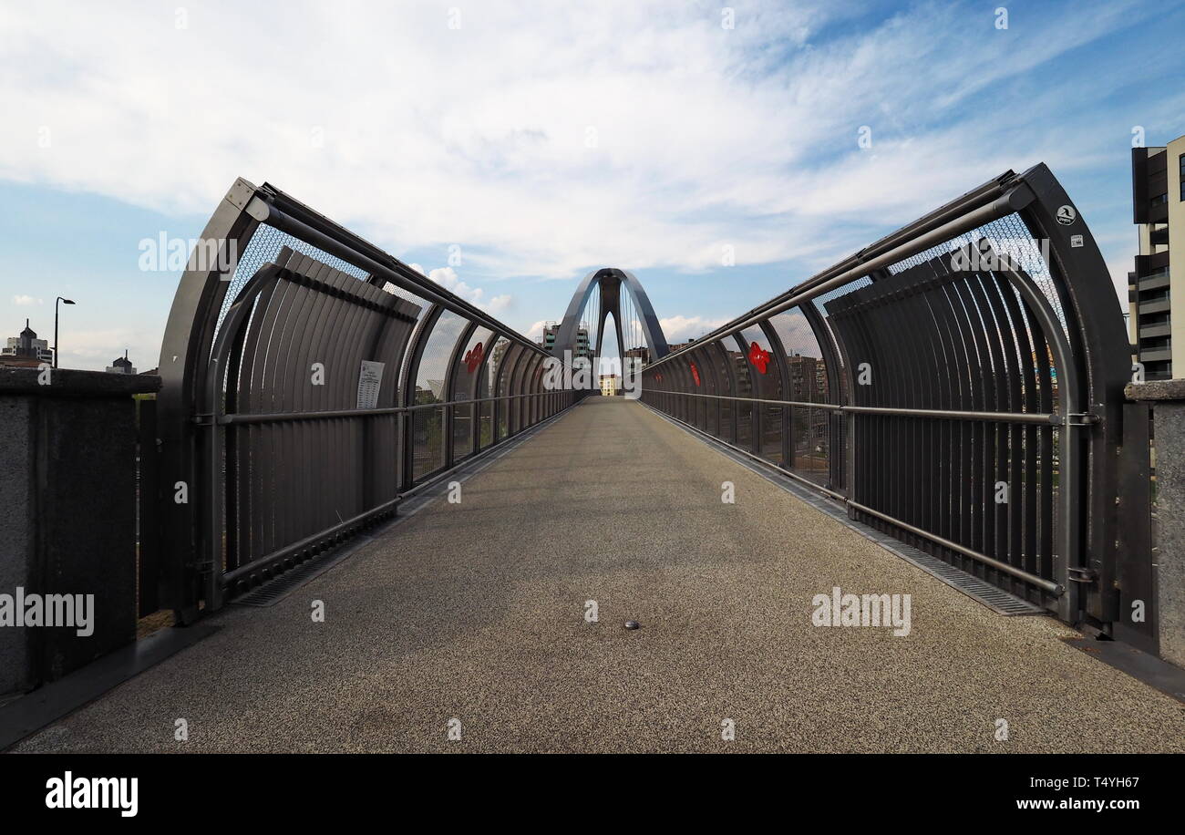 Milano Portello, new modern bridge in modern area Portello designed by ...