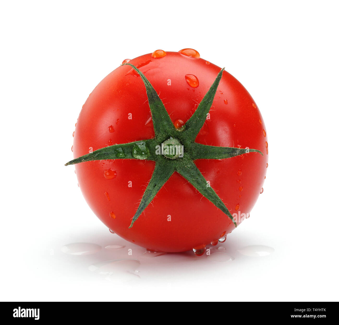 Fresh single tomato isolated on white background Stock Photo - Alamy
