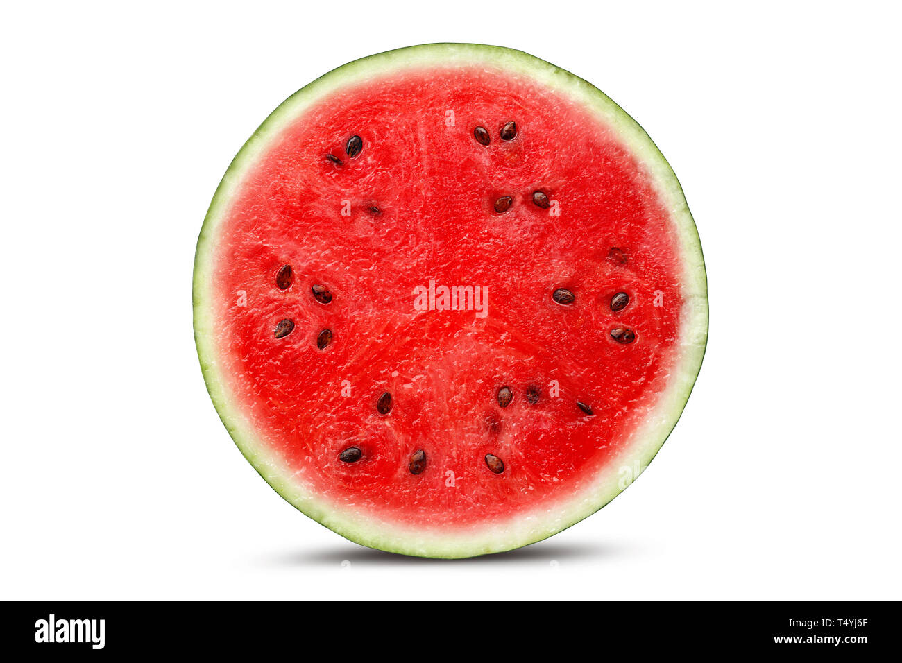 Half watermelon with isolated on white background Stock Photo - Alamy