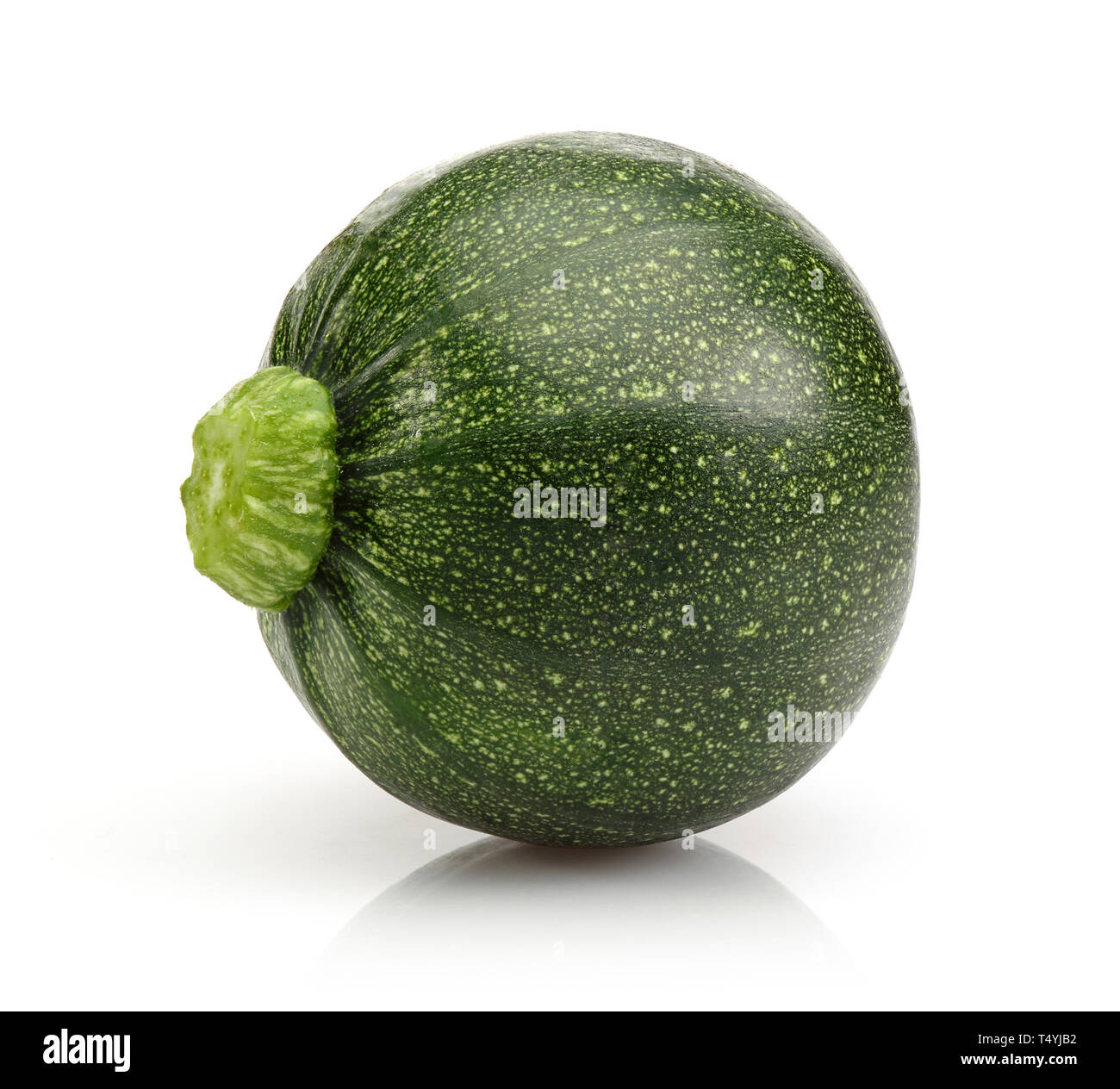 Green round zucchini isolated on white background Stock Photo - Alamy