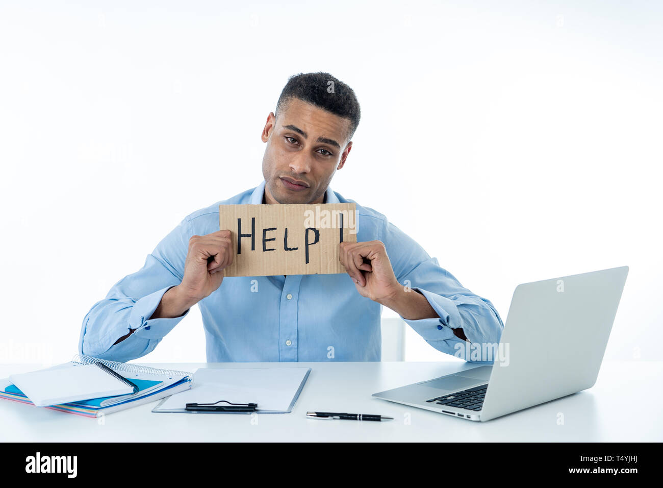 Person at computer asking for help hi-res stock photography and images ...